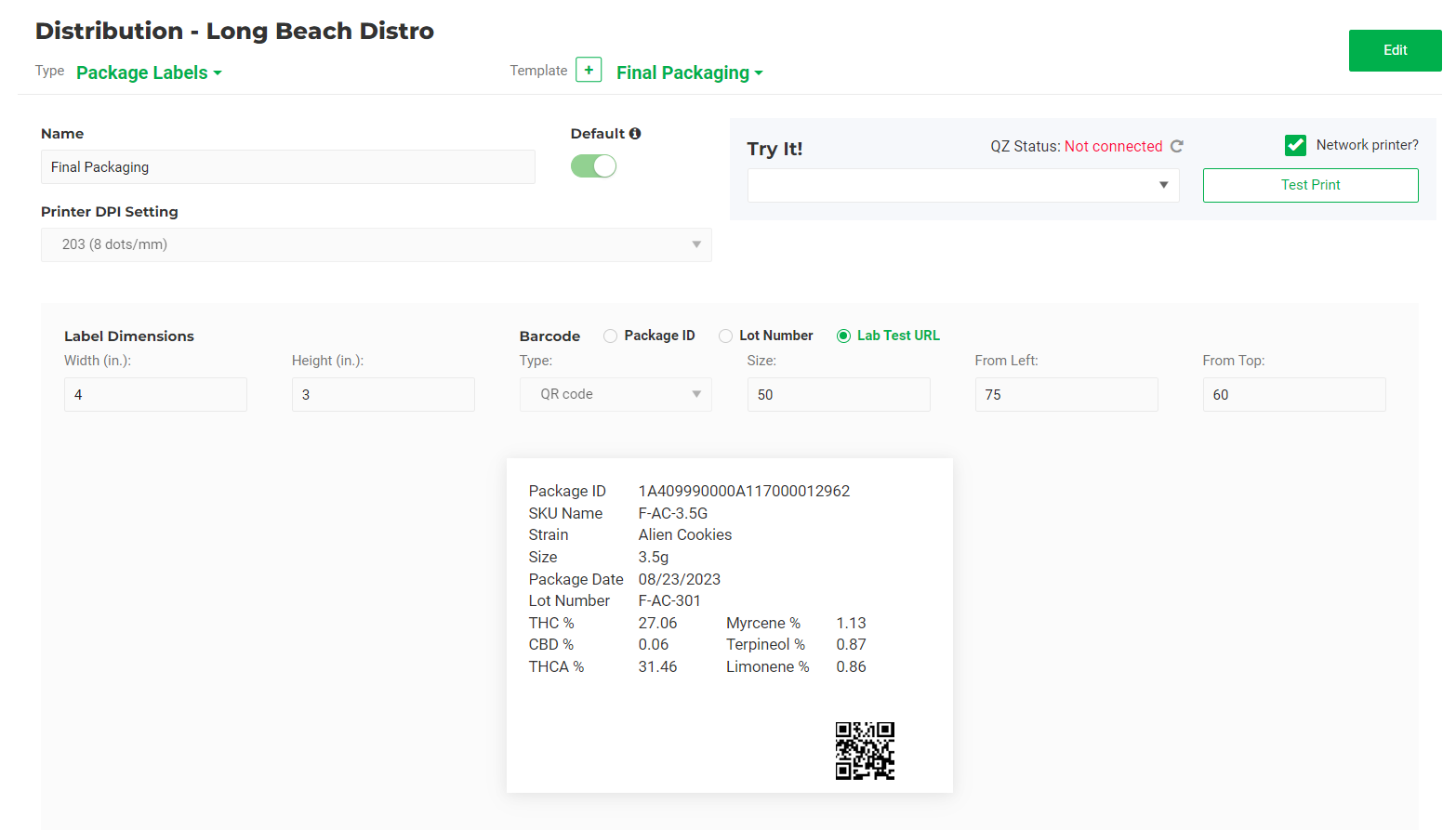Flourish Cybra MarkMagic Integration for Cannabis Label Printing